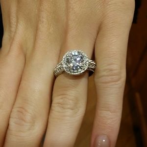 Jewelry | Silver Ring With Lots Of Bling | Poshmark